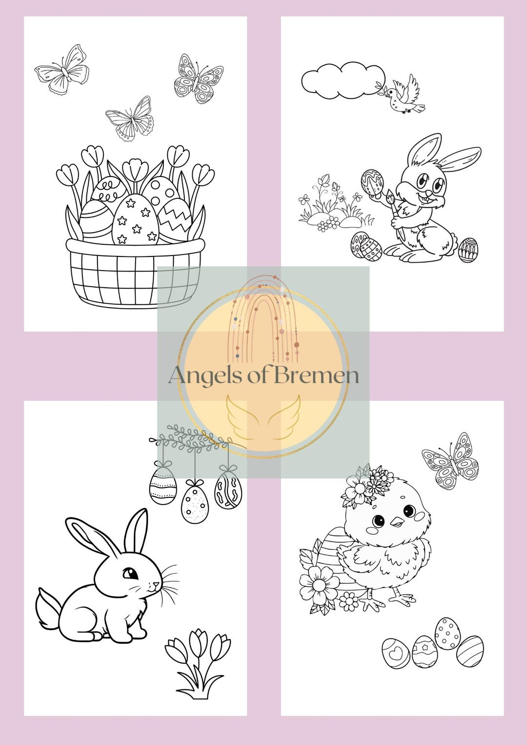 25 Easter & Spring Coloring Pages | Buy Once, Print Unlimited ...