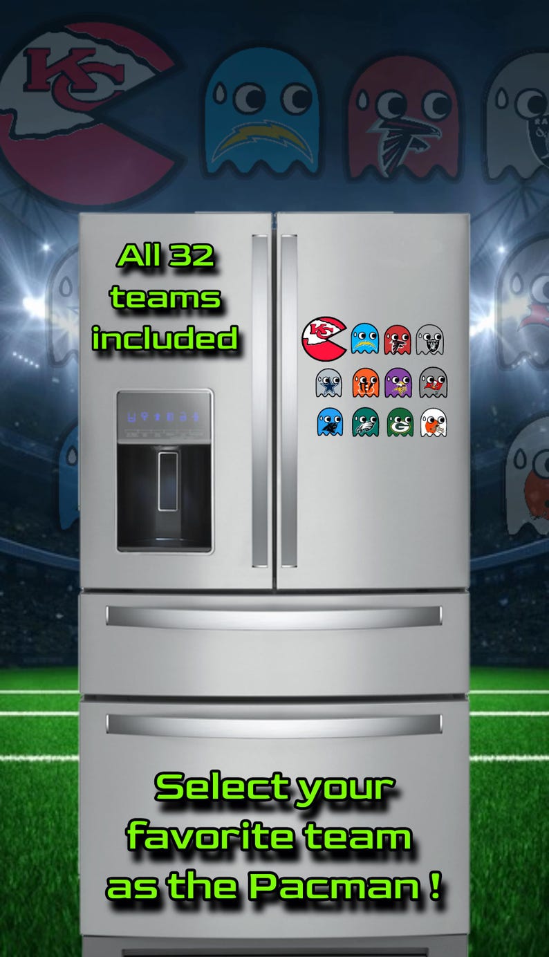 Pacman Football Magnets - Mini Edition - Etsy