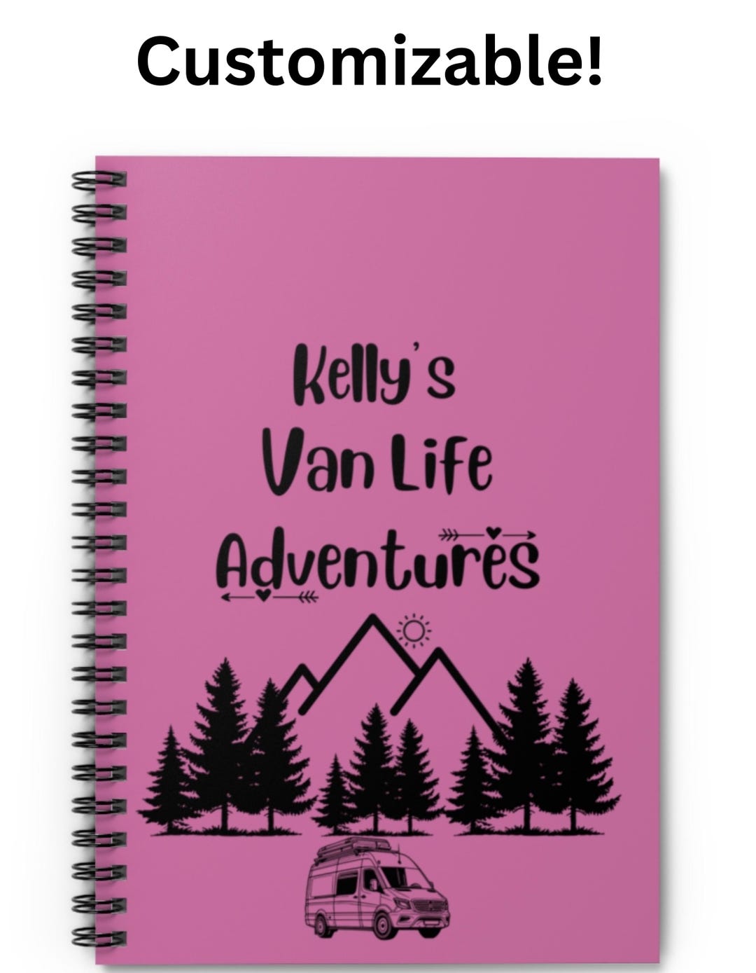 Personalized Van Life Adventure Notebook, Travel Journal, Camper Van ...