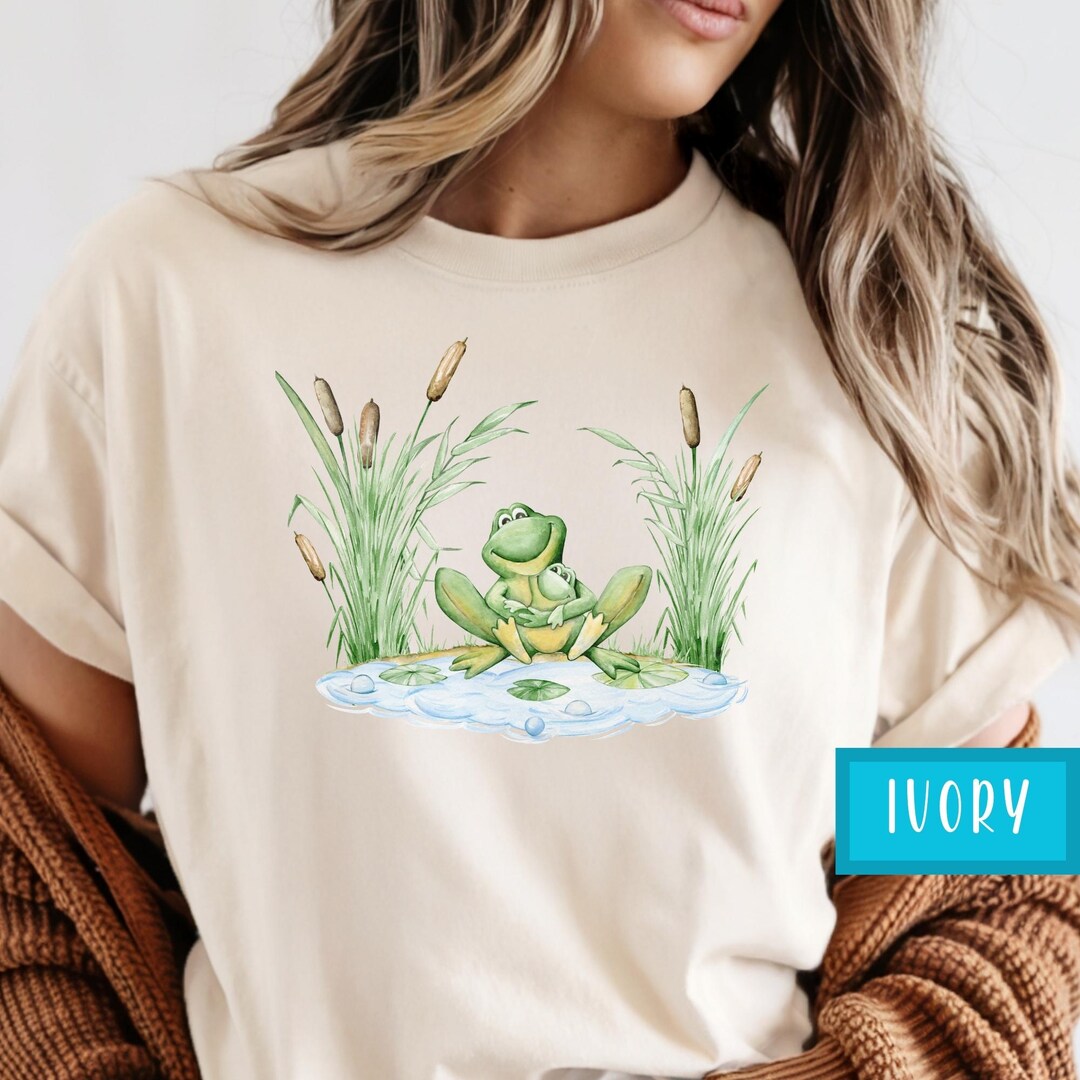 Cute Frog Pond Shirt, Kawaii Frog T Shirt, Cottagecore Nature Tee ...