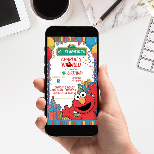 Elmo Invitations - Etsy