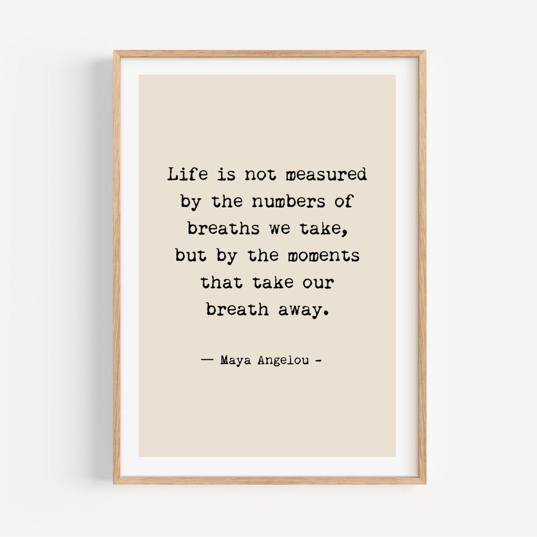 Maya Angelou Quote Typography Poster | Minimalist Wall Art ...