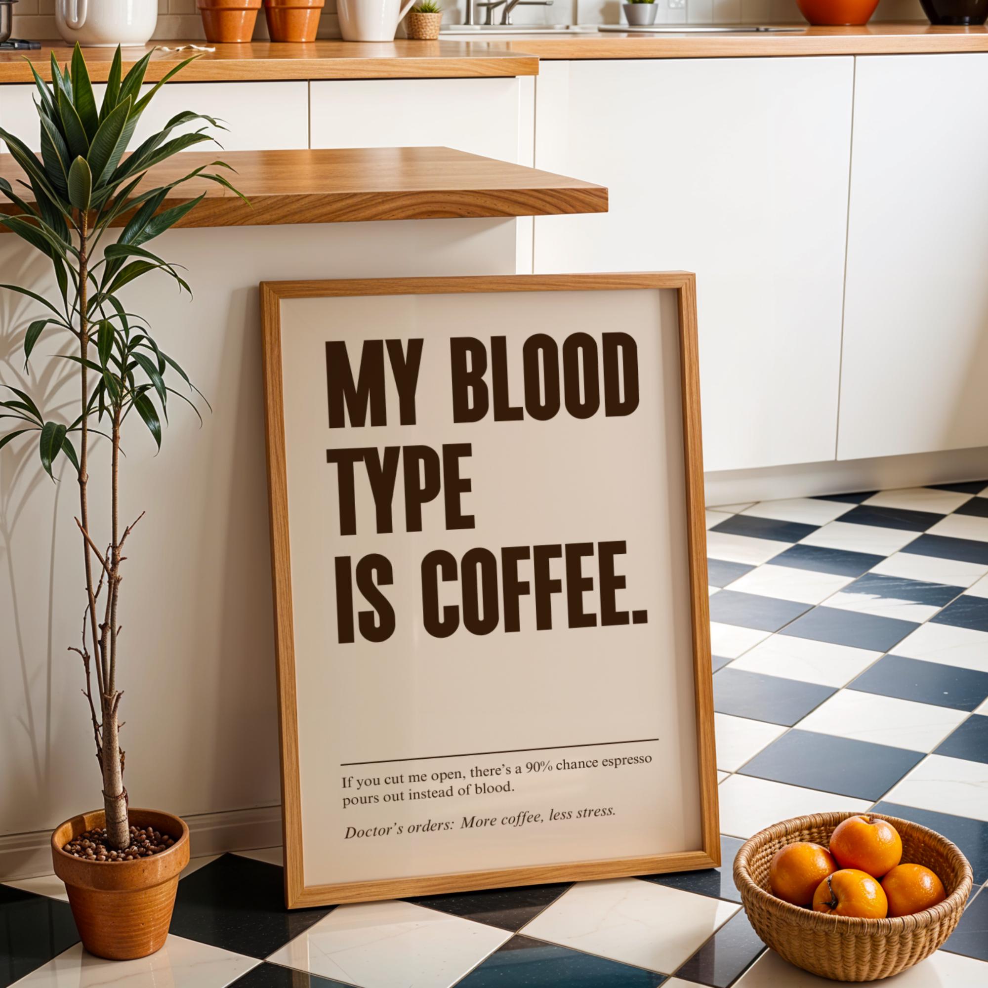 Coffee Poster: Funny Quote Kitchen & Coffee Bar Decor (digital Download ...