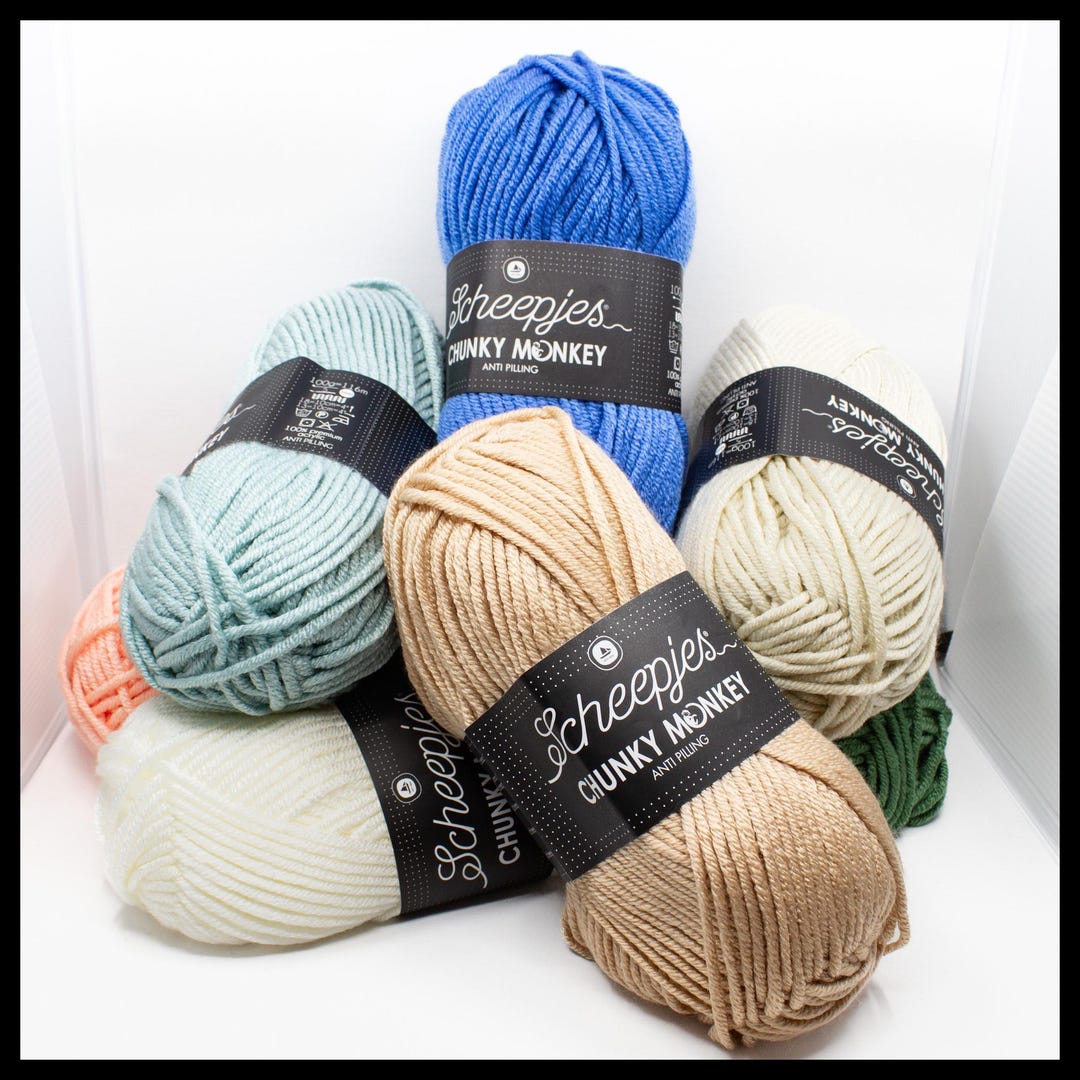 Scheepjes Chunky Monkey 3-pack Anti-pilling Soft Acrylic Fun Yarn - Etsy