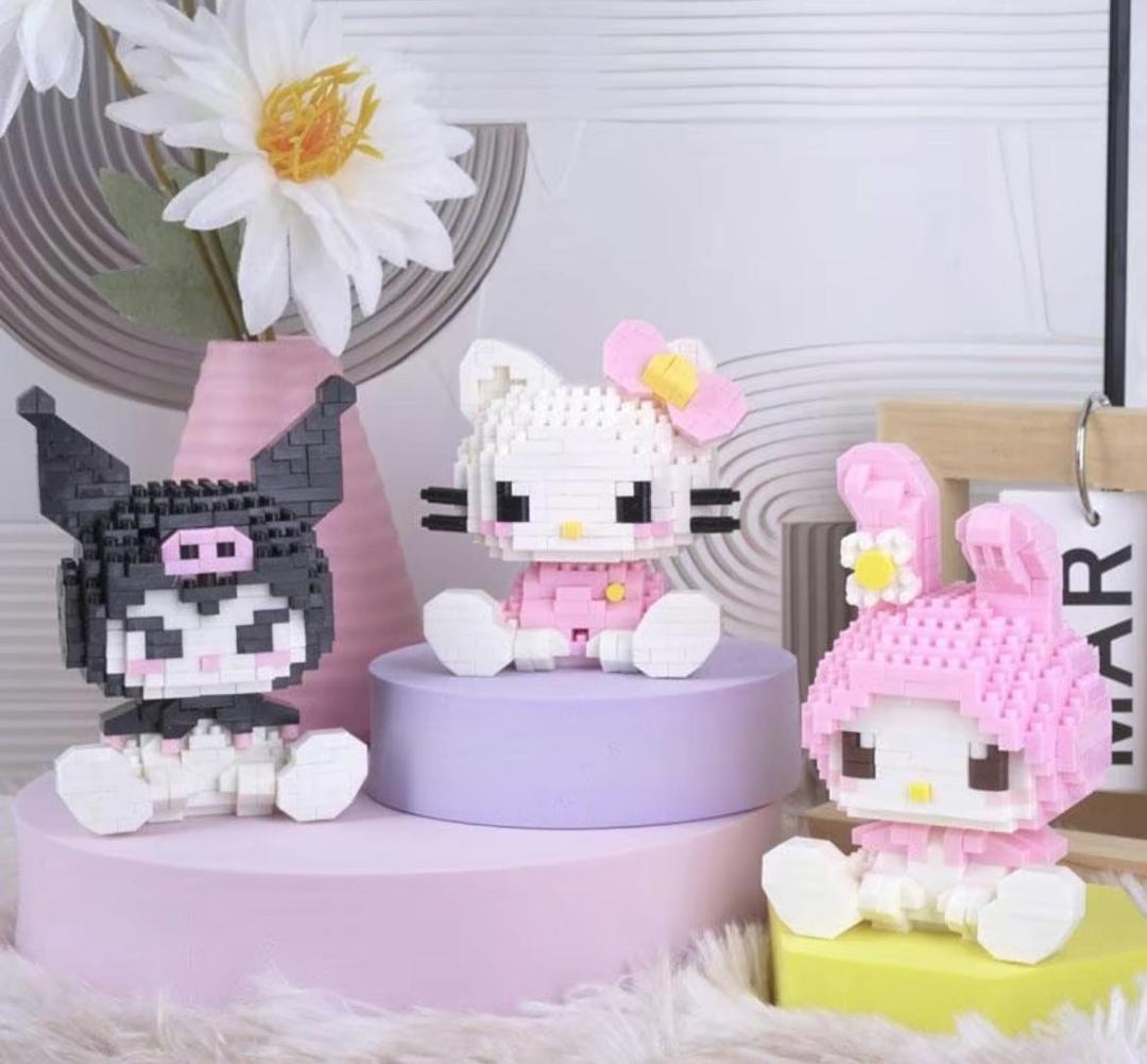Cute Mini Building Blocks, 1 Box Kawaii Cartoon Building Blocks ...