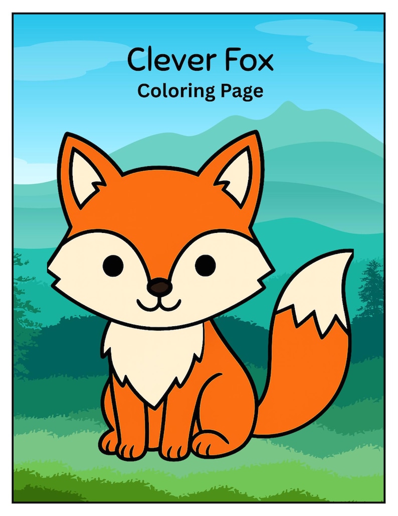 Fox Coloring Pages | Woodland Animal Printable | Differentiated Easy ...