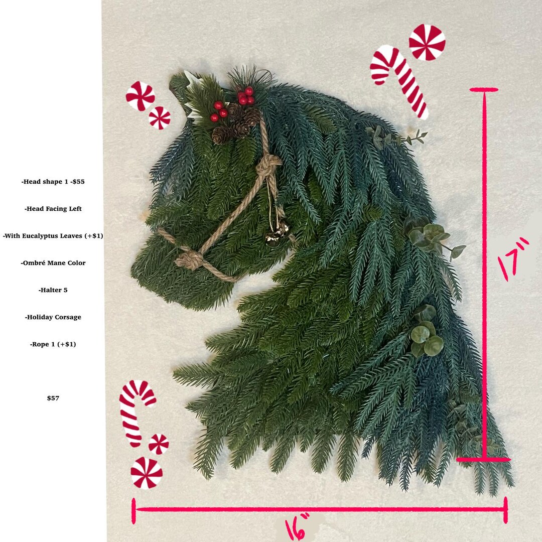 Holiday Horse Wreath 2 - Etsy