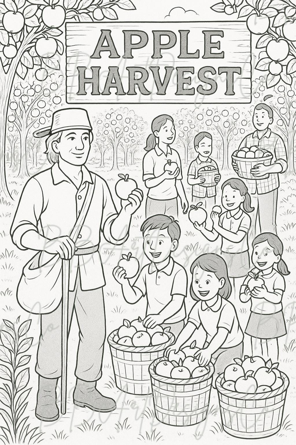 5 Printable Johnny Appleseed Coloring Pages – American Folk Hero – Kids ...