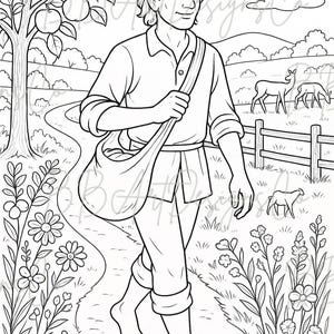 5 Printable Johnny Appleseed Coloring Pages – American Folk Hero – Kids ...