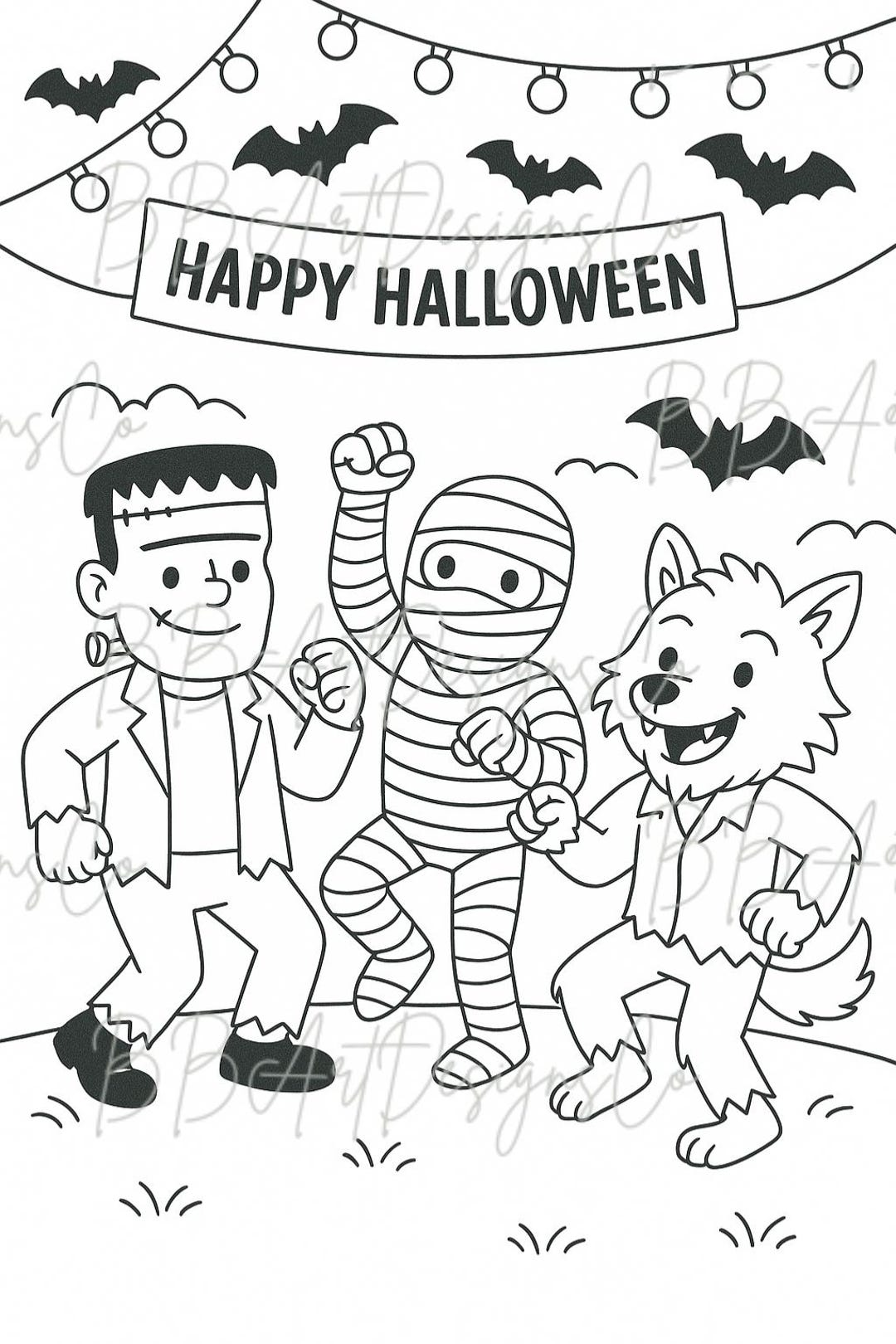 Halloween Coloring Pages for Kids | Printable Trick-or-treat, Haunted ...