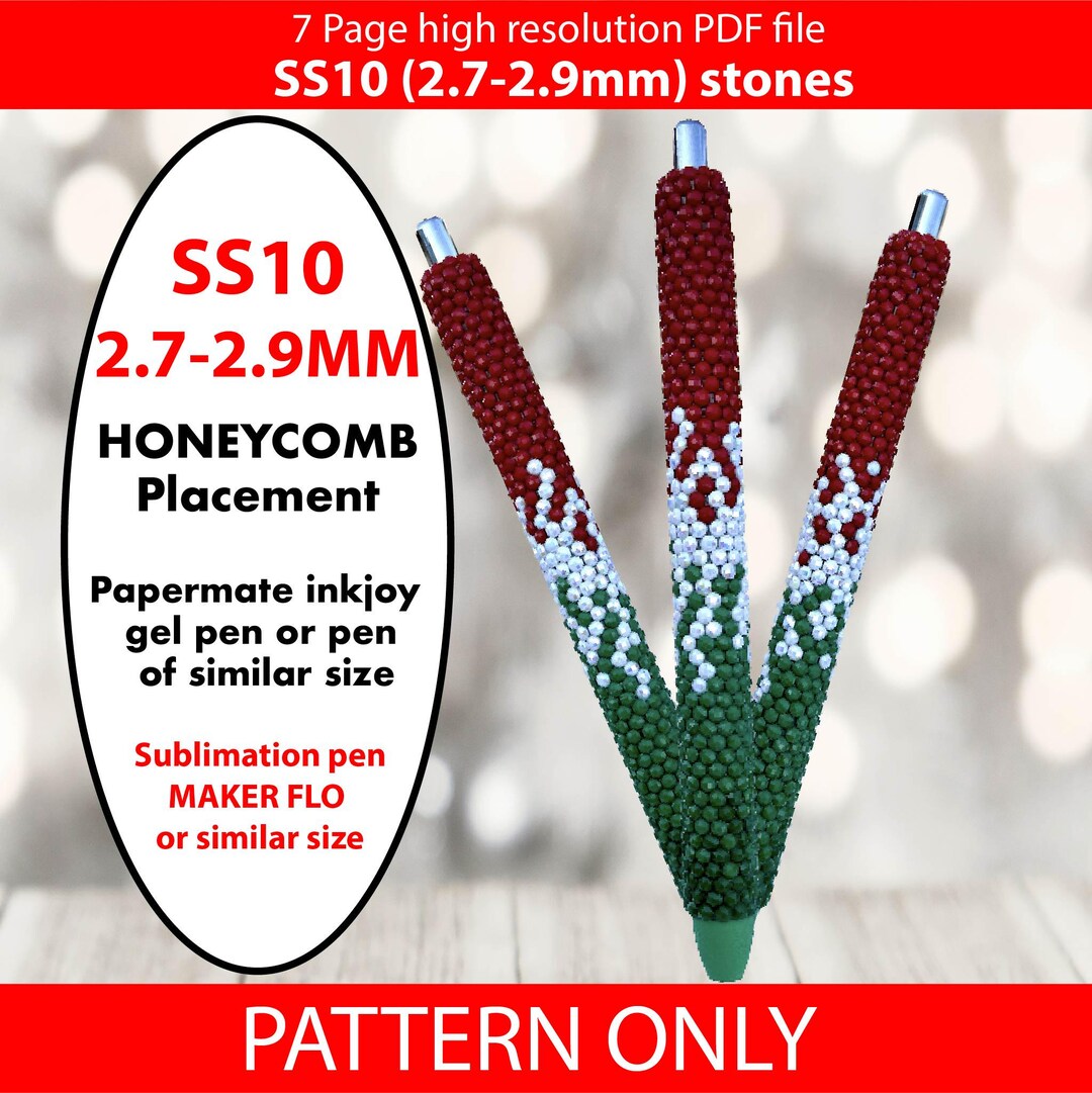 SS10 Red to Green Holiday Ombre Bling Pen,snowy Season,stainless Pen ...