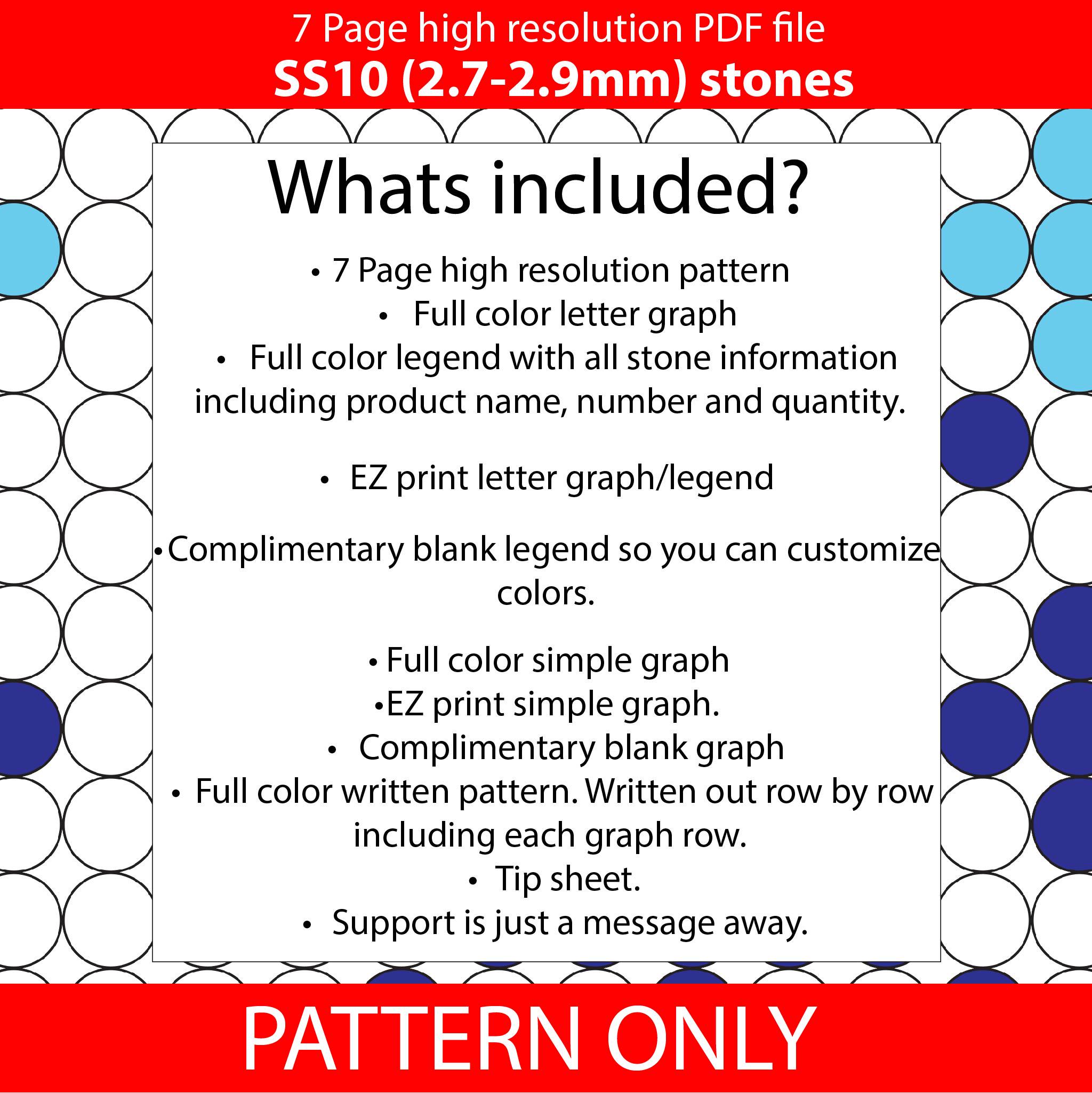 Snowflake Serape Bling Pen SS10 Rhinestone Pattern (PDF) - Etsy