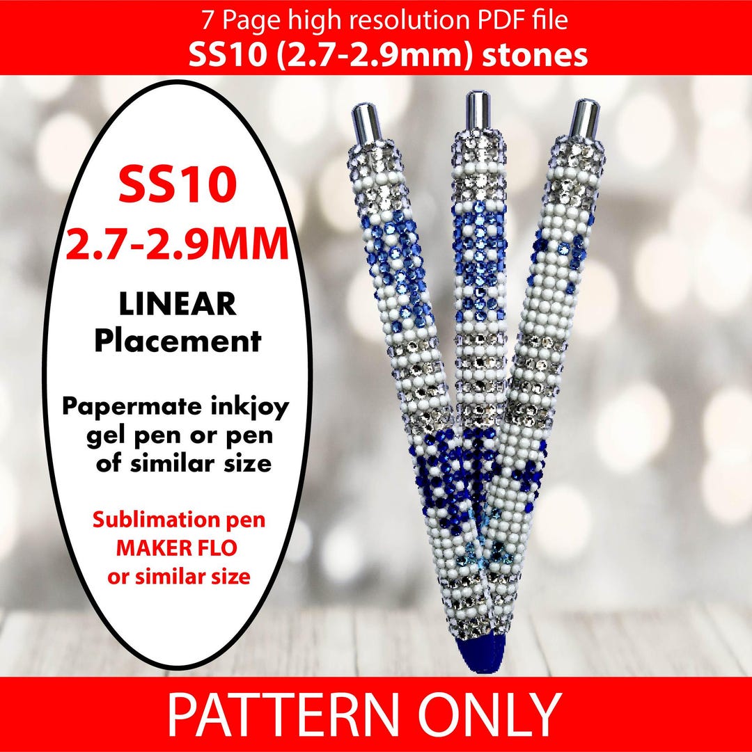 Snowflake Serape Bling Pen SS10 Rhinestone Pattern (PDF) - Etsy