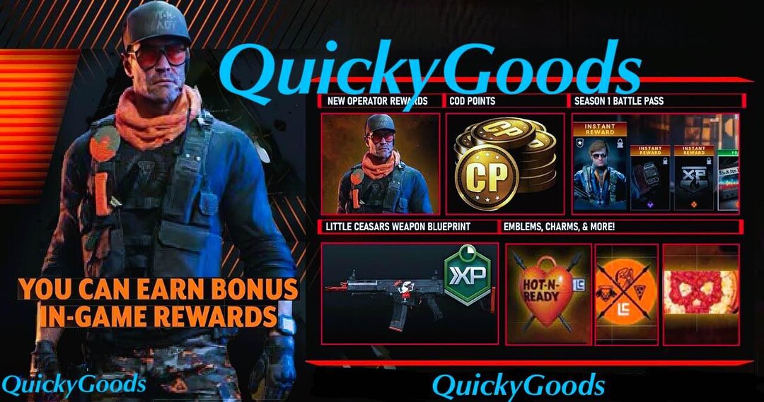 Call of Duty Black Ops 6 BO6 Códigos promocionais Little Caesars - Etsy ...