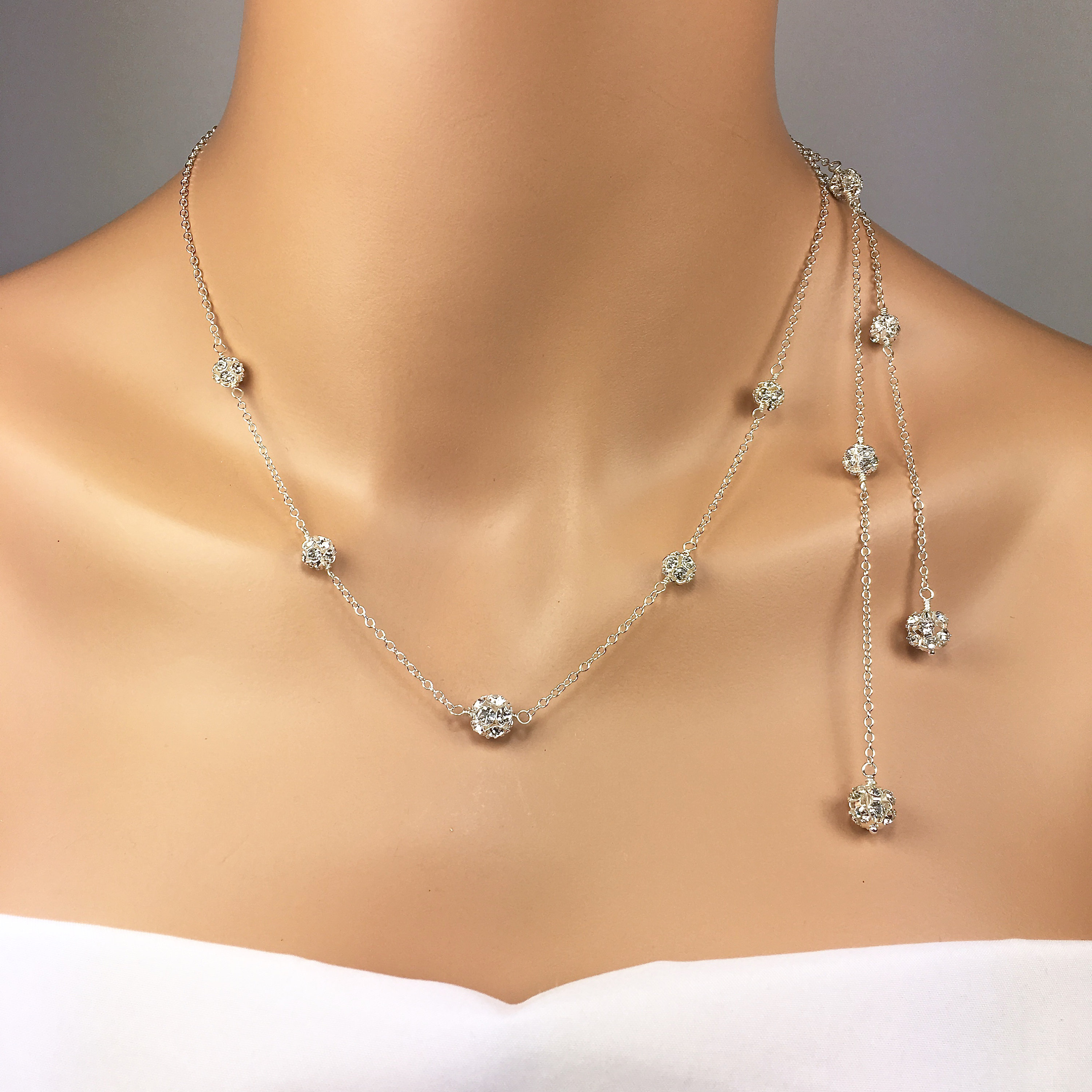 Prom Backdrop Necklace Sparkly Holiday Party Necklace - Etsy UK