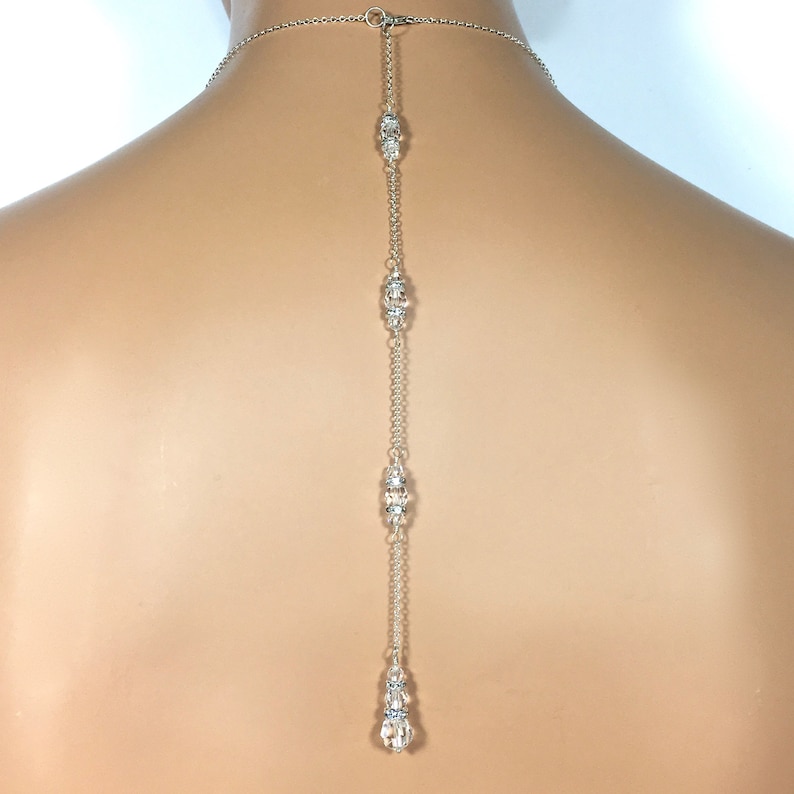 Open Back Dress Necklace Set Pearl Front to Back Necklace - Etsy