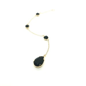Black and Gold Jewelry Set | Backdrop Necklace and Earrings | Gold ...