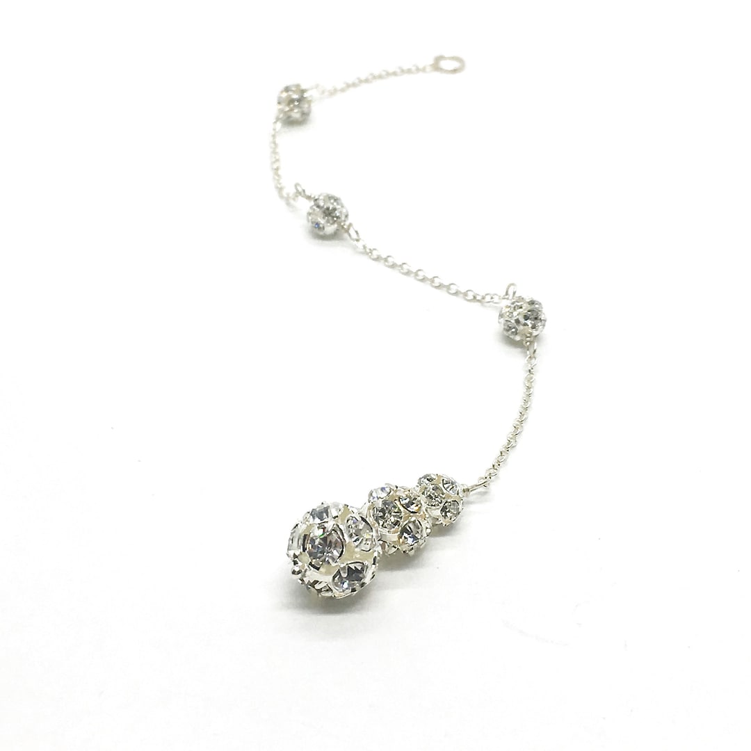 Backdrop Necklace ATTACHMENT | Sparkly Back Necklace | Rhinestone Back ...