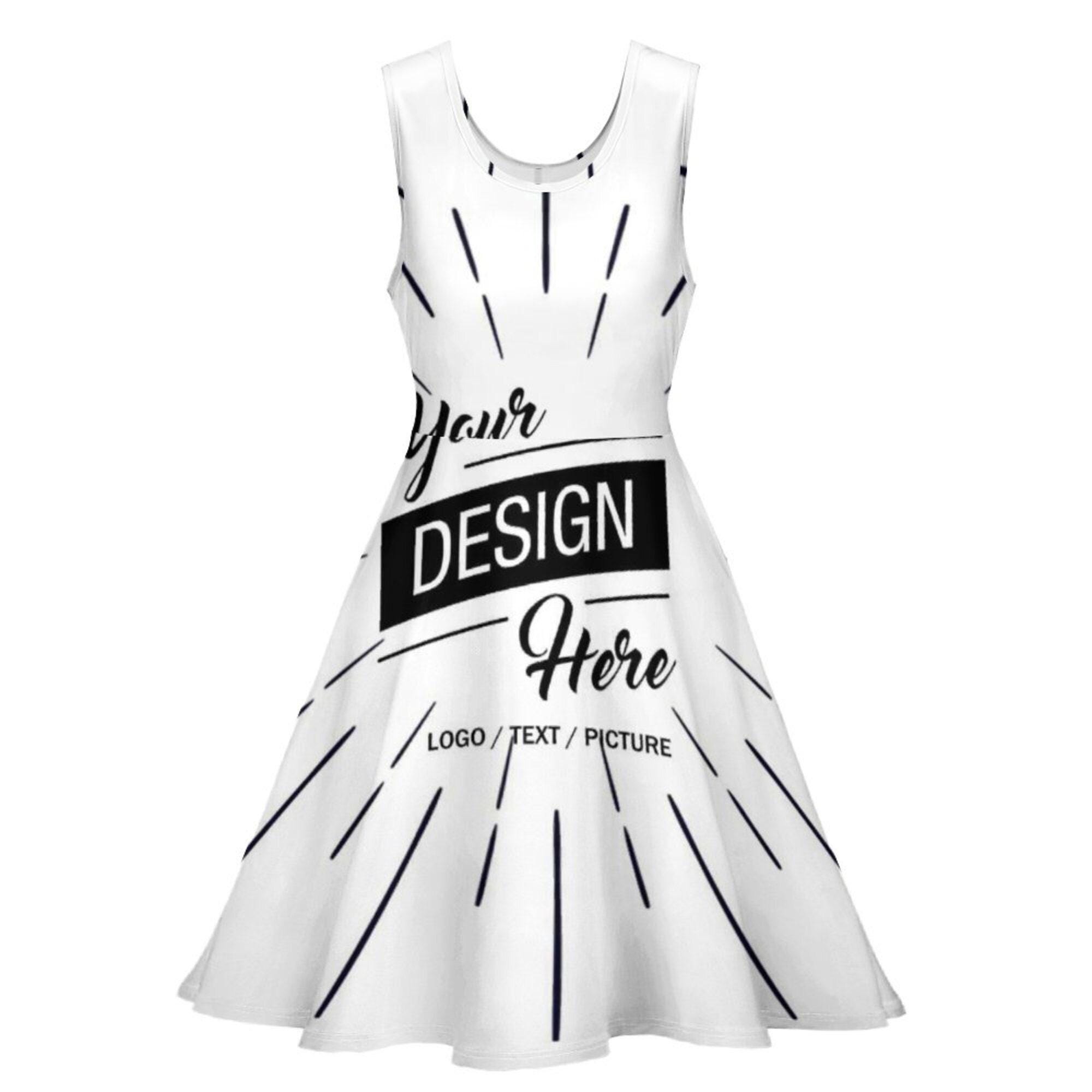 Custom Photo Round Neck Dress Custom Image Round Neck Dress Custom ...