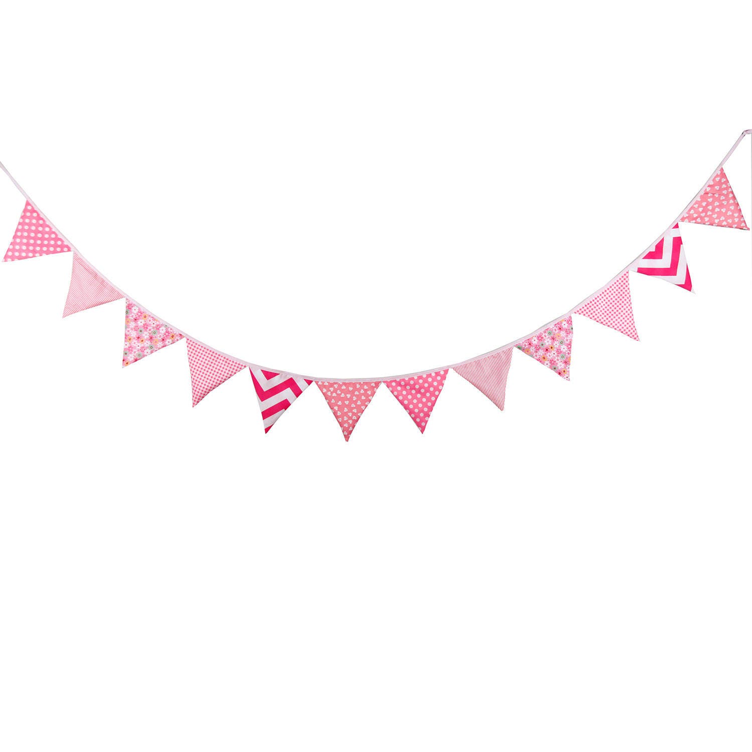 3.2M 12 Pink flags Cartoon Bunting Birthday Banner Party | Etsy