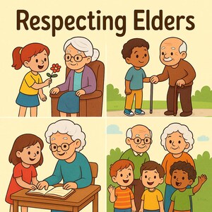 Respecting Elders Storybook for Kids | Educational PDF | Digital Children’s Book About Kindness ...
