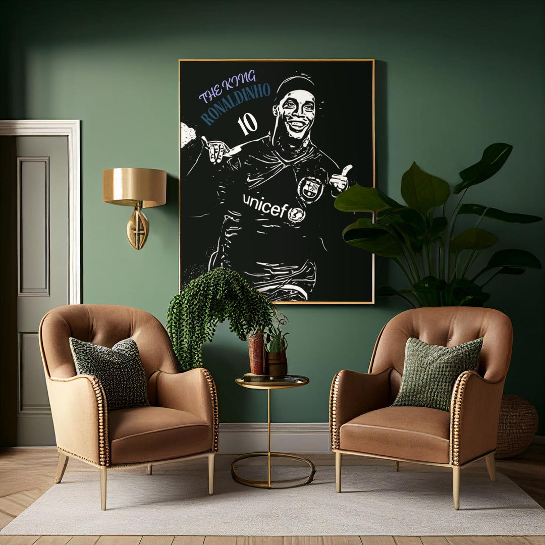Ronaldinho Poster Iconic Football Art Digital Download - Etsy
