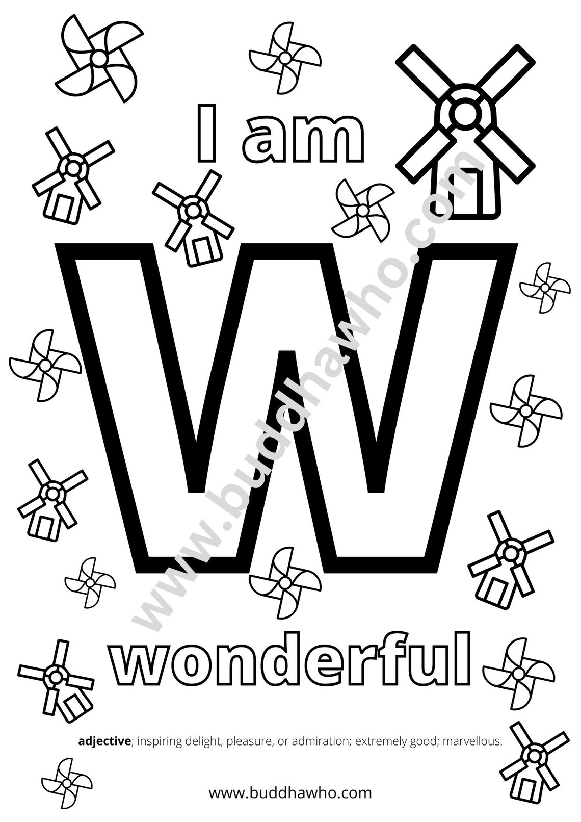 Kids Alphabet Affirmations Colouring Sheets Digital Download - Etsy