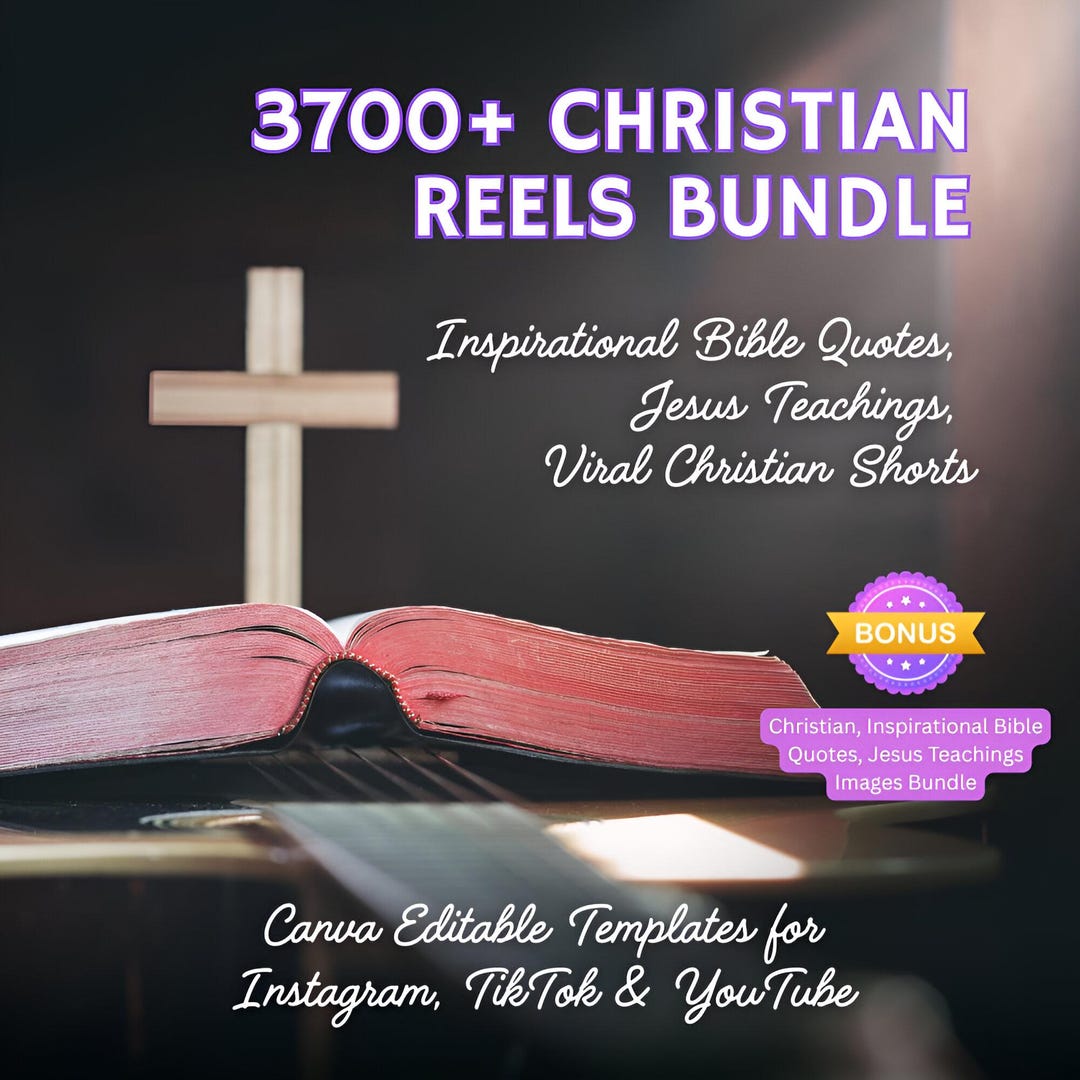 3700+ Christian Reels Bundle: Bible Quotes, Jesus Teachings for ...