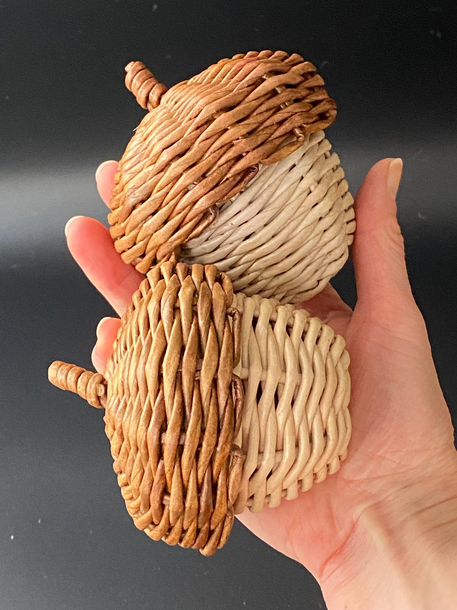 Wicker Acorn Decor for the Nursery Toy Storage Box Jewelry Box ...