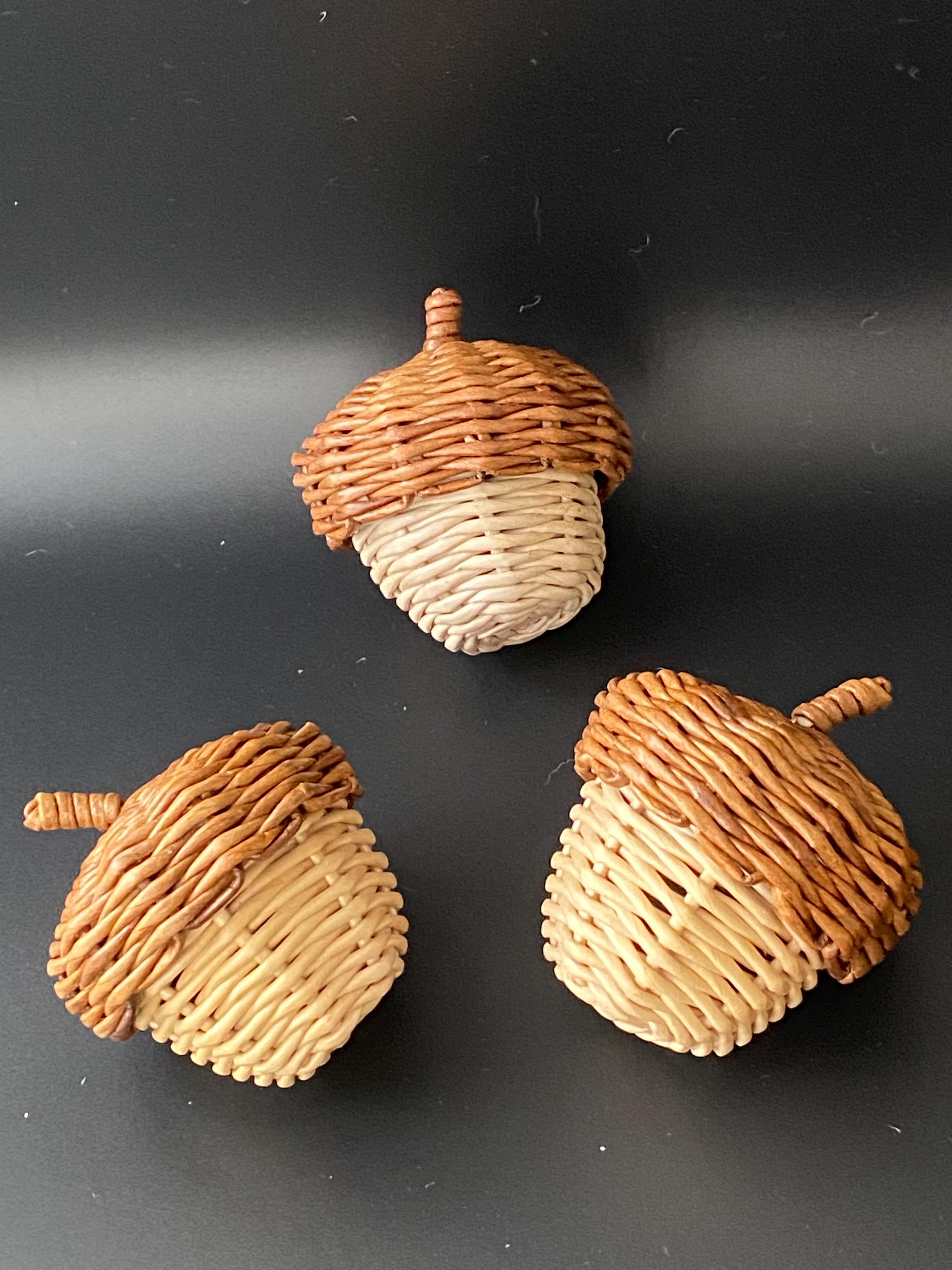 Wicker Acorn Decor for the Nursery Toy Storage Box Jewelry Box ...