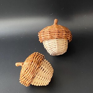 Wicker Acorn Decor for the Nursery Toy Storage Box Jewelry Box ...