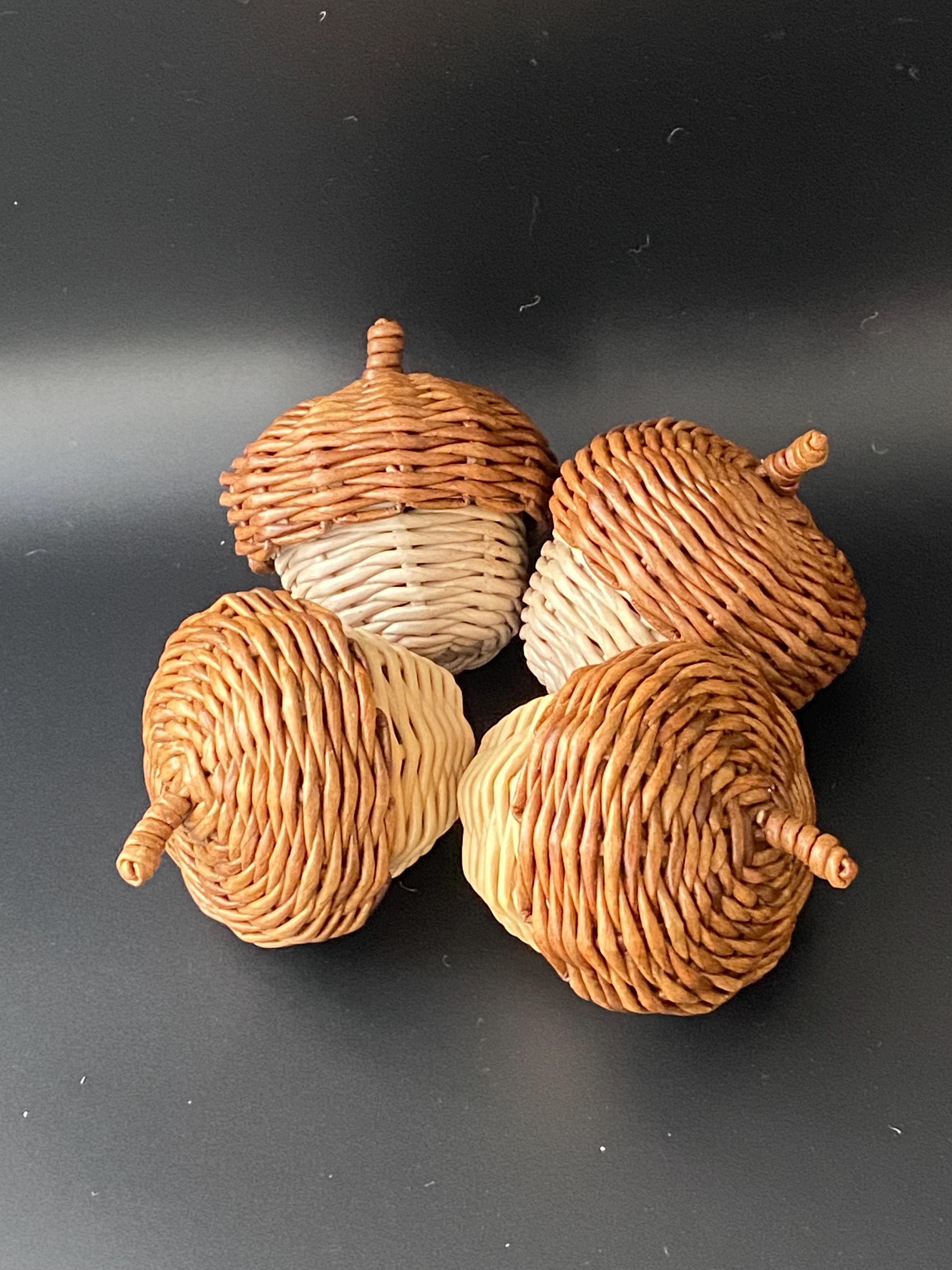 Wicker Acorn Decor for the Nursery Toy Storage Box Jewelry Box ...