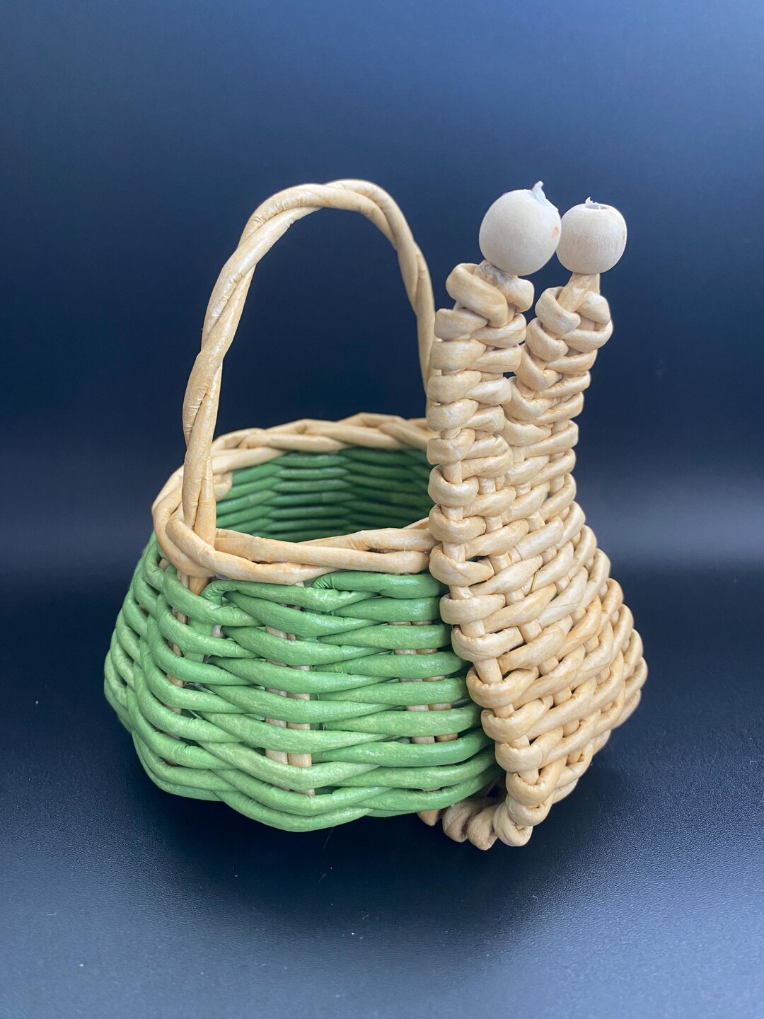 Wicker Basket for Nursery Decor Snail Mushrooms Storage Box Toy Storage ...
