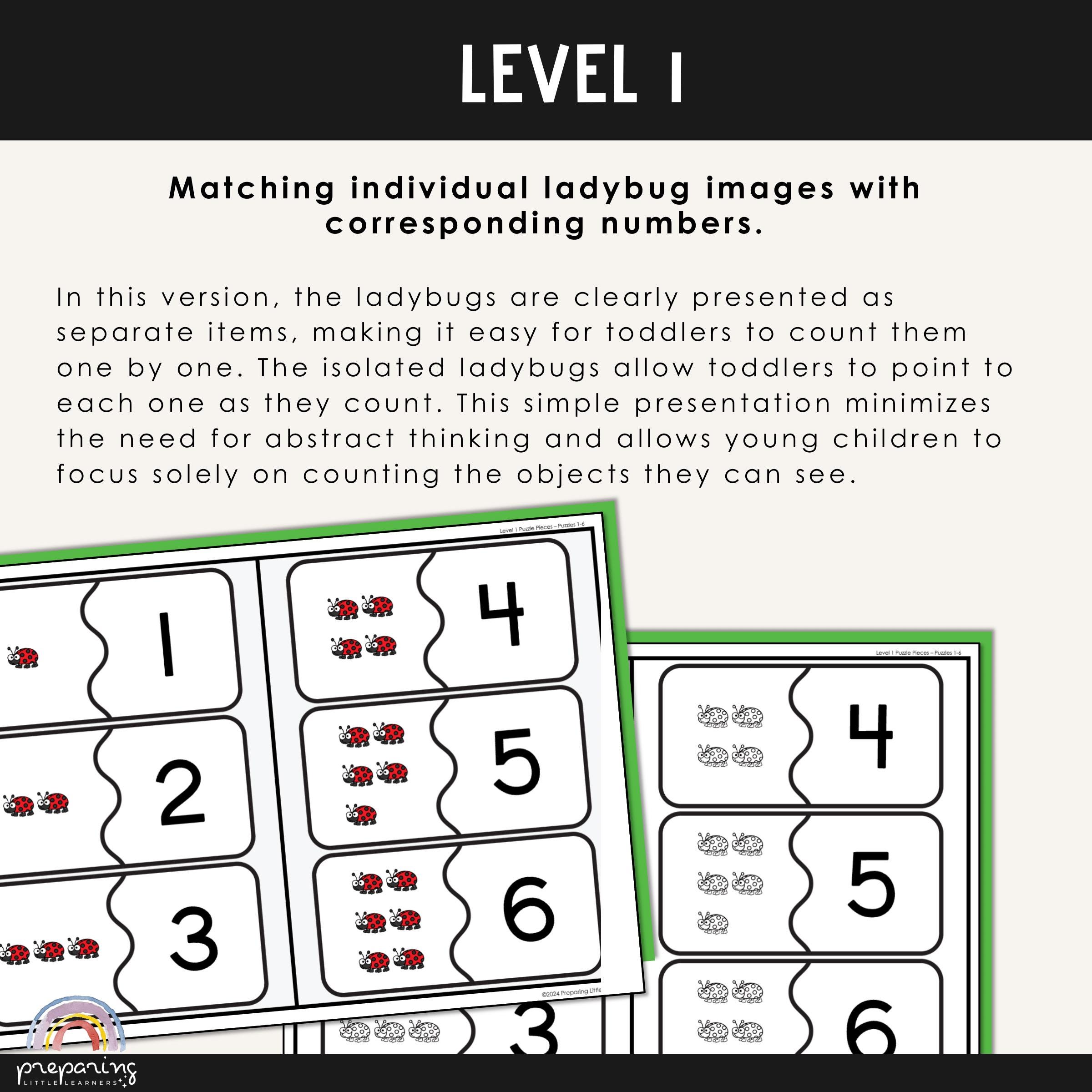 Number Match Puzzle for Toddlers, Hands-on Counting & Learning Activity ...