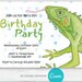 Iguana Birthday Party Invitation, Editable, Printable, Digital File ...