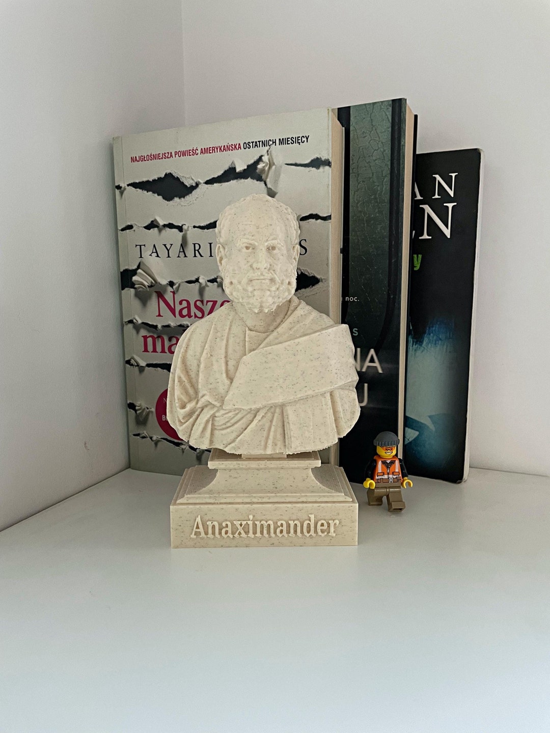 Anaximander Statuette – Greek Philosopher – 3D Printed in Beige Marble ...