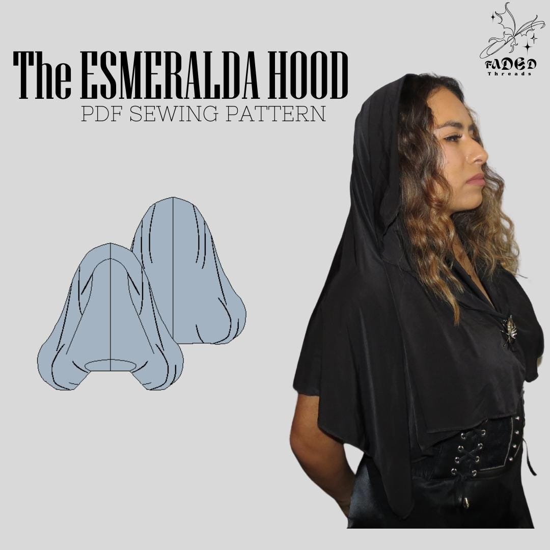 Beginner Esmeralda Hood Drape Sewing Pattern PDF - Etsy