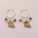 LSU Tigers Earrings Purple and Gold Crystal 23 Mm Hoop Earrings - Etsy