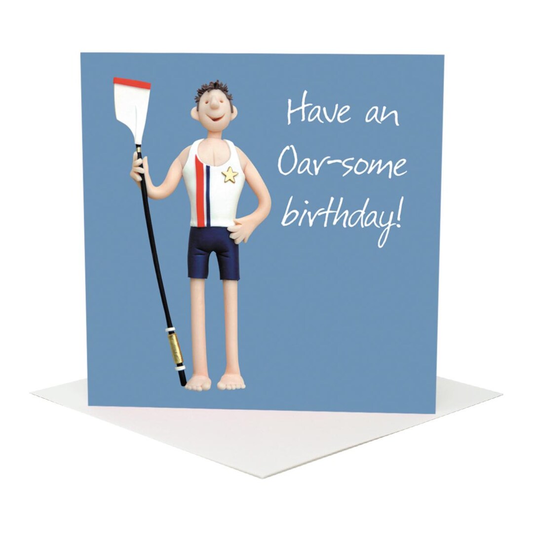 Rowing Themed Oarsome Birthday Card for Him - Designed by Erica Sturla ...
