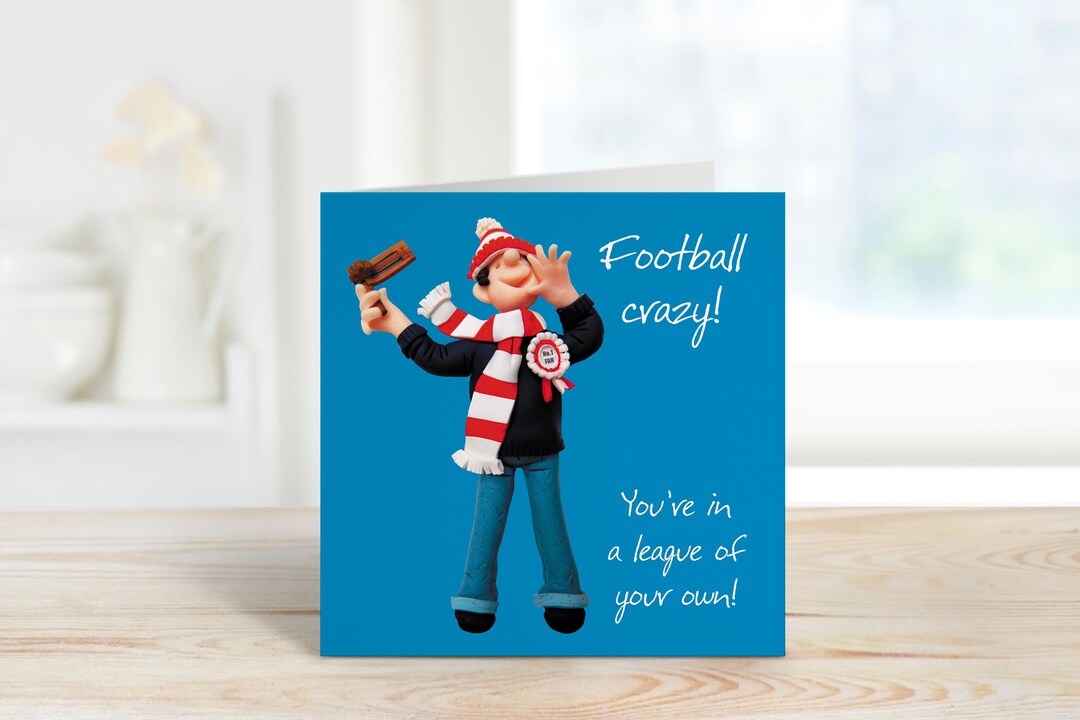Football Crazy Birthday Card for Him - Designed by Erica Sturla for ...