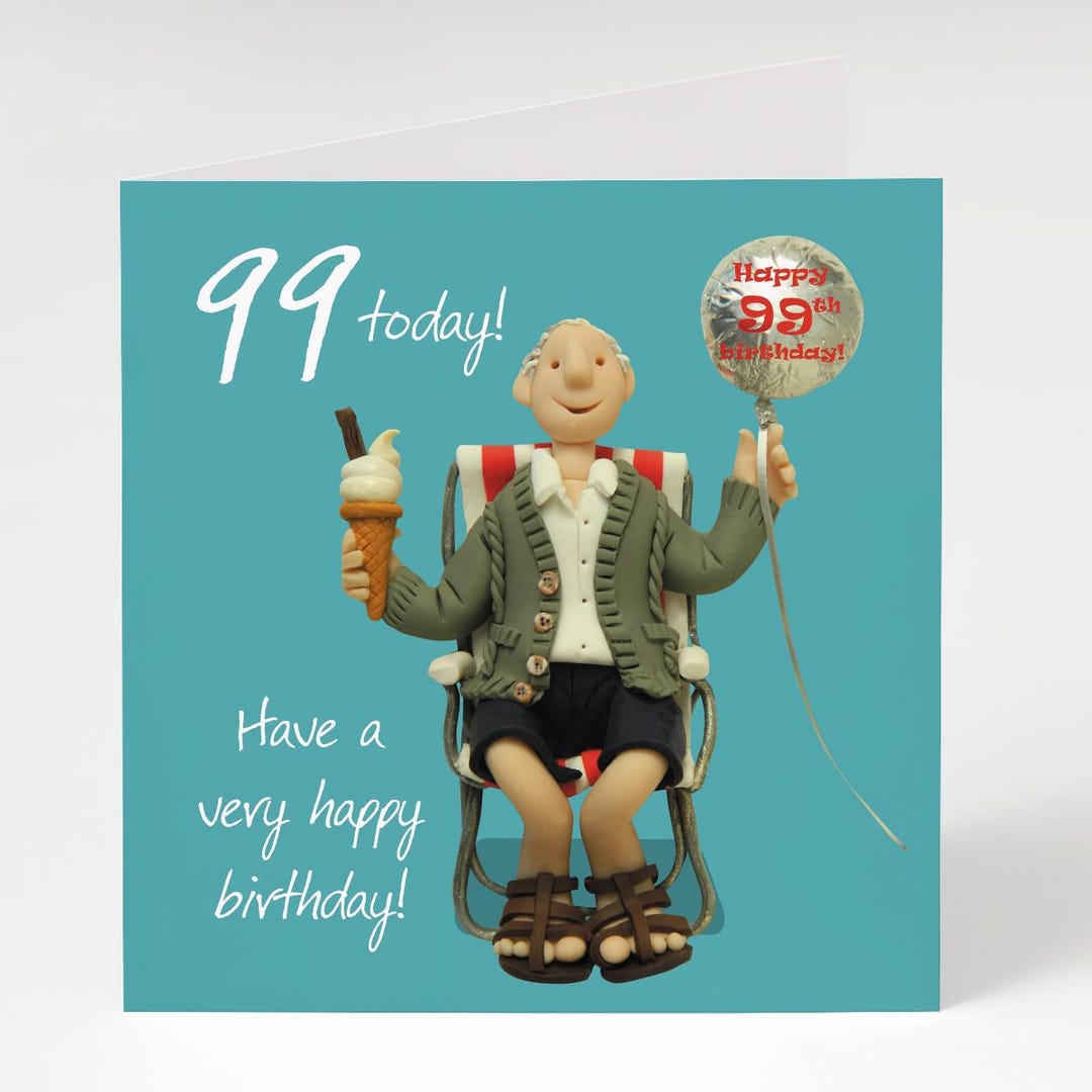 99th Birthday Card for Him - Designed by Erica Sturla for Holy Mackerel ...