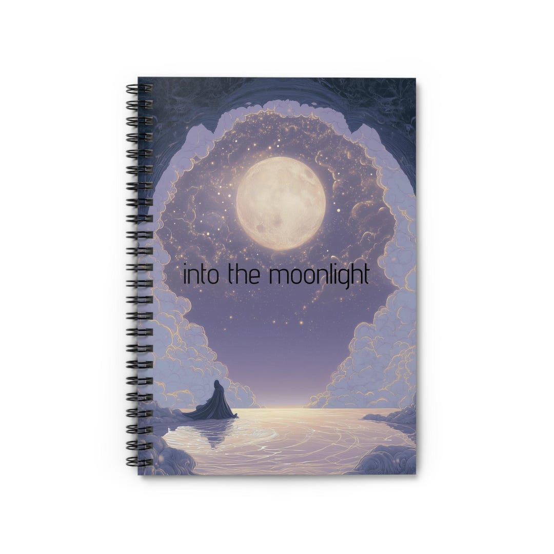 Spiral Notebook | Into the Moonlight | Mystical Goth Aesthetic, Unique ...
