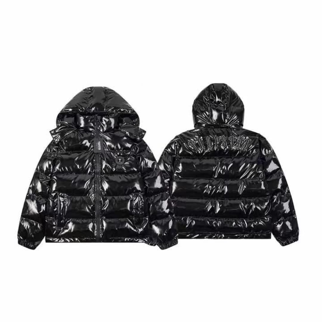 Trapstar Irongate Detachable Hooded Shiny Puffer Jacket Gloss Black - Etsy