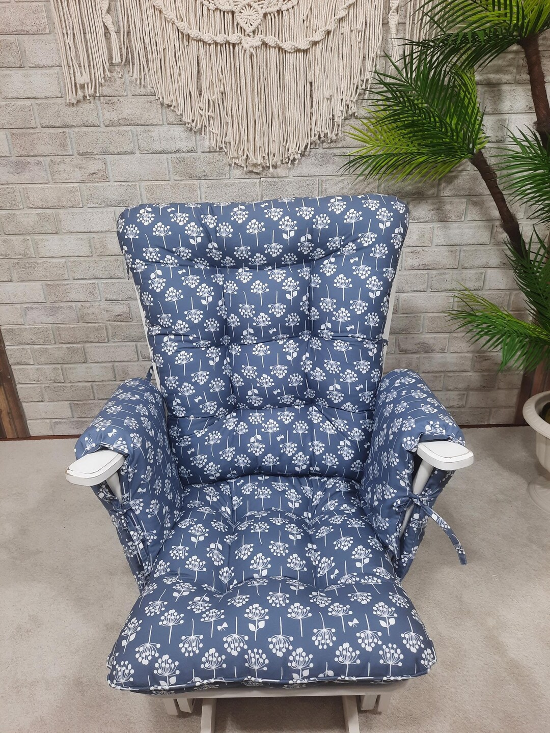 Custom Rocking Chair Cushion Set: PES Cotton, Anti-allergenic - Etsy