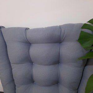 Linen Wingback Rocking Chair Cushion: Custom Glider Chair Pad - Etsy