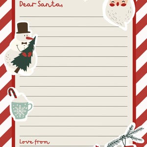 Dear Santa, My Letter to Santa Downloadable Printable Sheets Children's ...