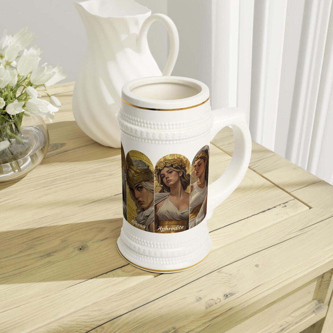 Greek Goddesses Beer Stein Mug Michelangelo Style, Ceramic Mug ...