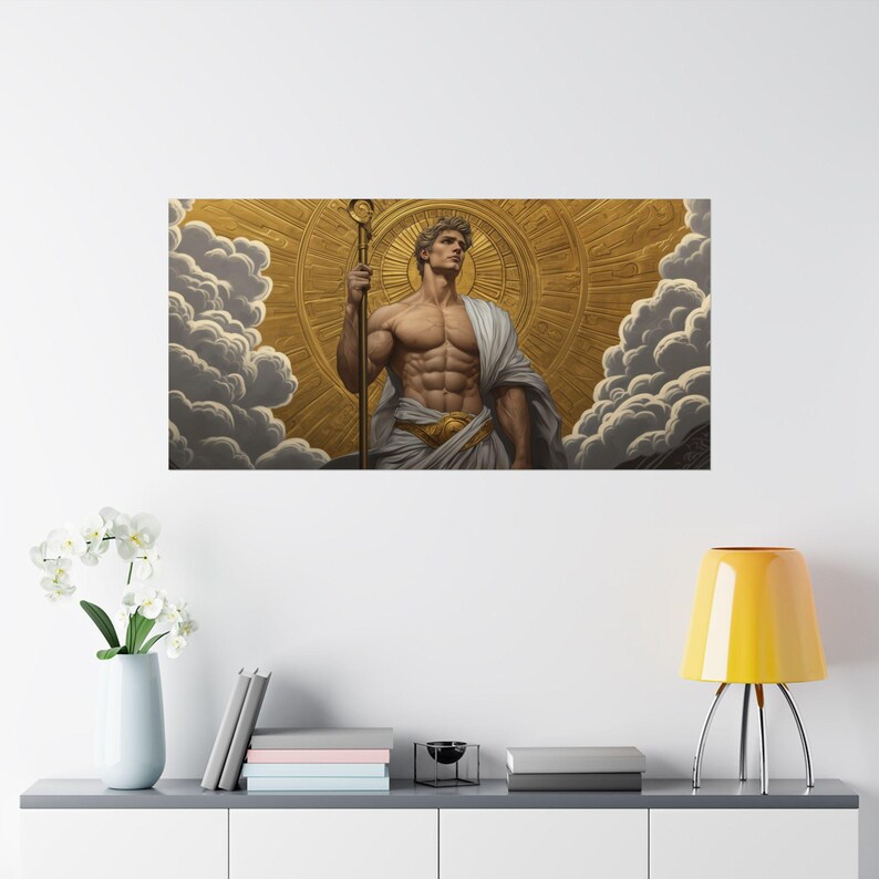 Apollo Poster, God of the Sun Art Print, Greek Mythology Home Decor ...
