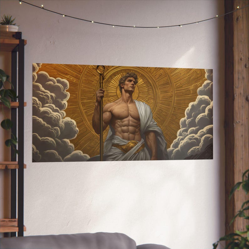 Apollo Poster, God of the Sun Art Print, Greek Mythology Home Decor ...