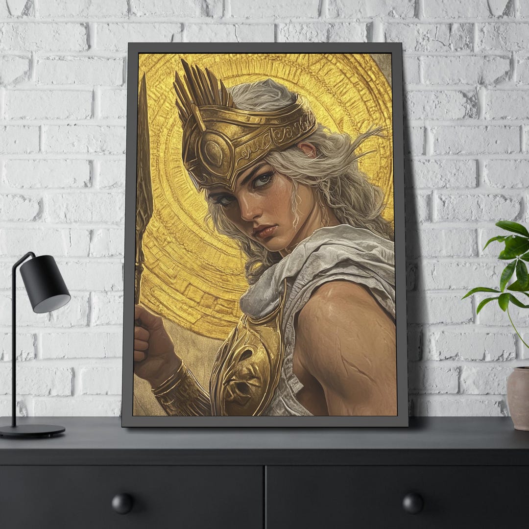 Goddess Athena Framed Paper Posters, Classical Art, Home Decor, Greek ...